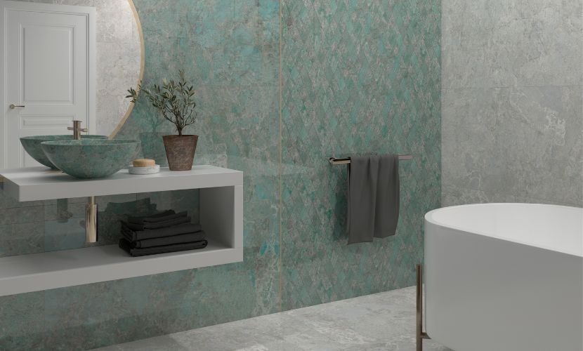 Amazonite: pure exoticism turned into tiles