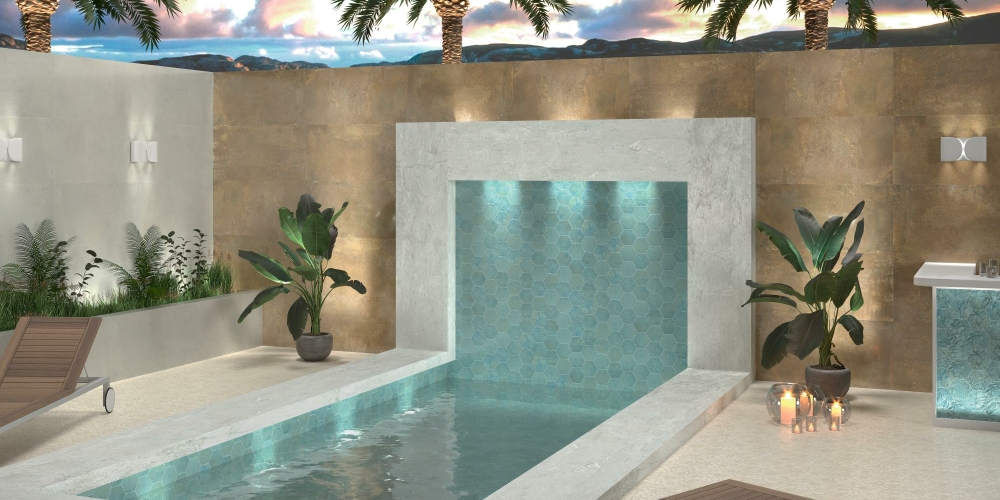 Copper colored tiles. Discover the sophistication! DUNE