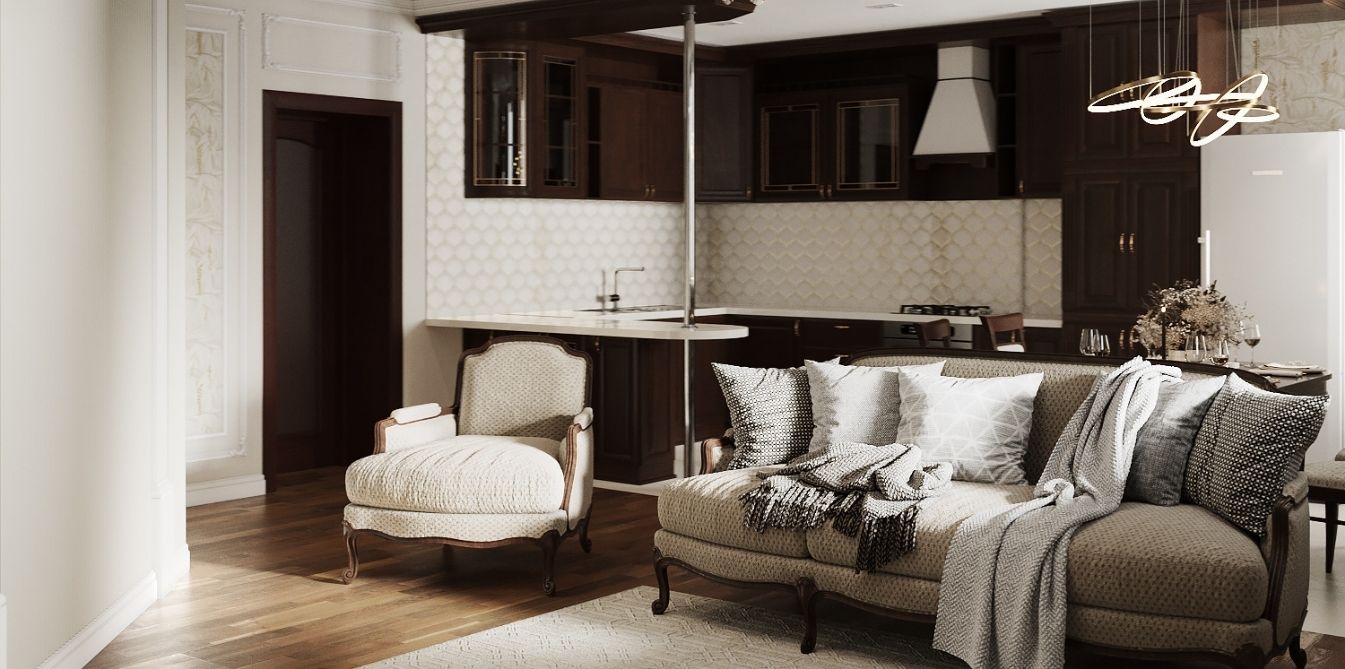 Selene kitchen integrated in the living room